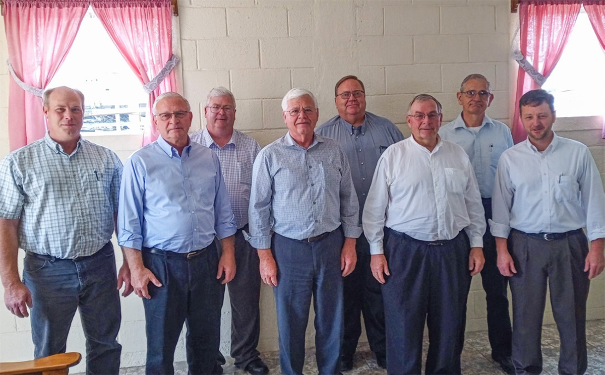 Left to right: Darel Myers, Amos Hurst, Duane Eby, David Martin, Wesley ...